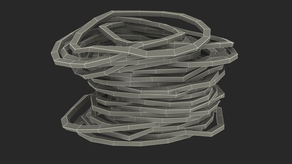 3D stack colorful rubber bands - TurboSquid 1589132