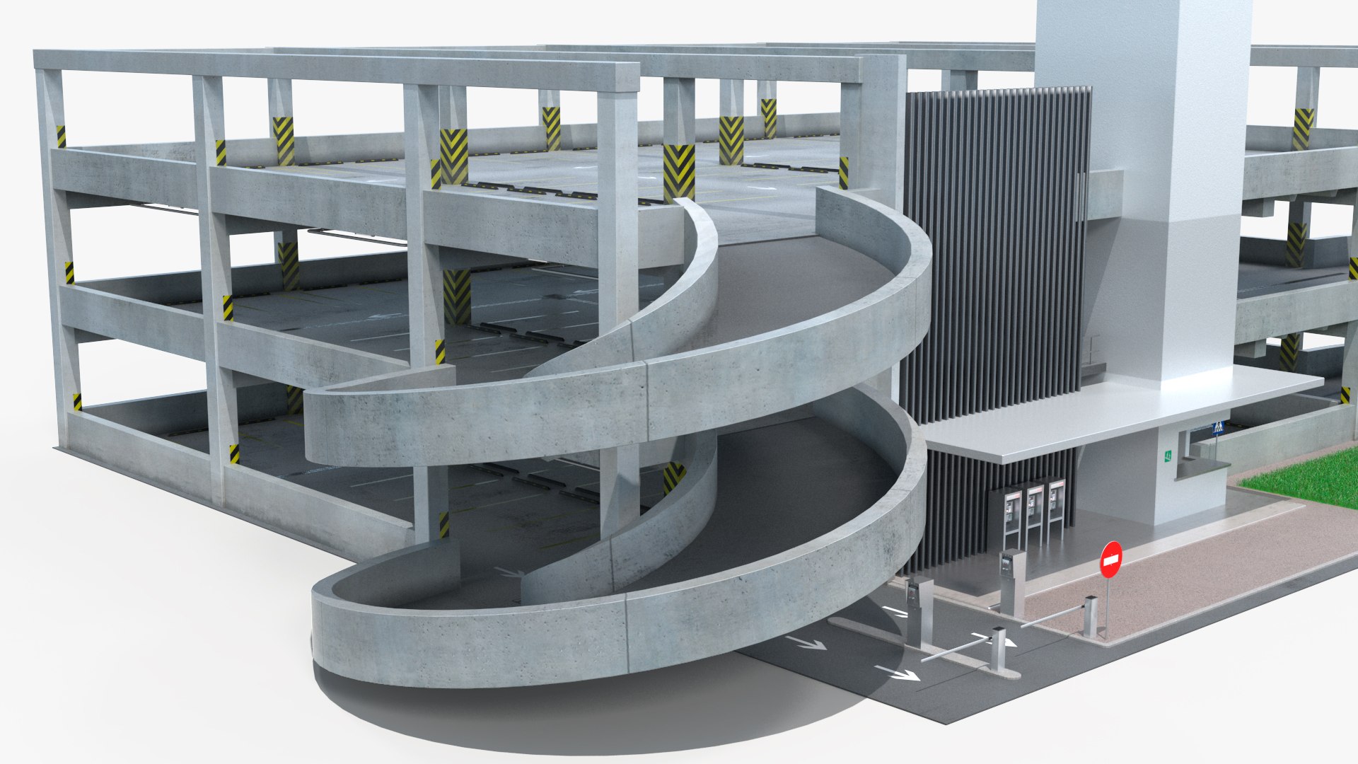 3D model Car Parking Building Fur - TurboSquid 2104812