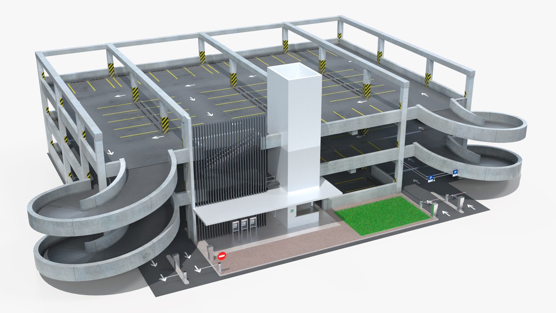 3D model Car Parking Building Fur - TurboSquid 2104812