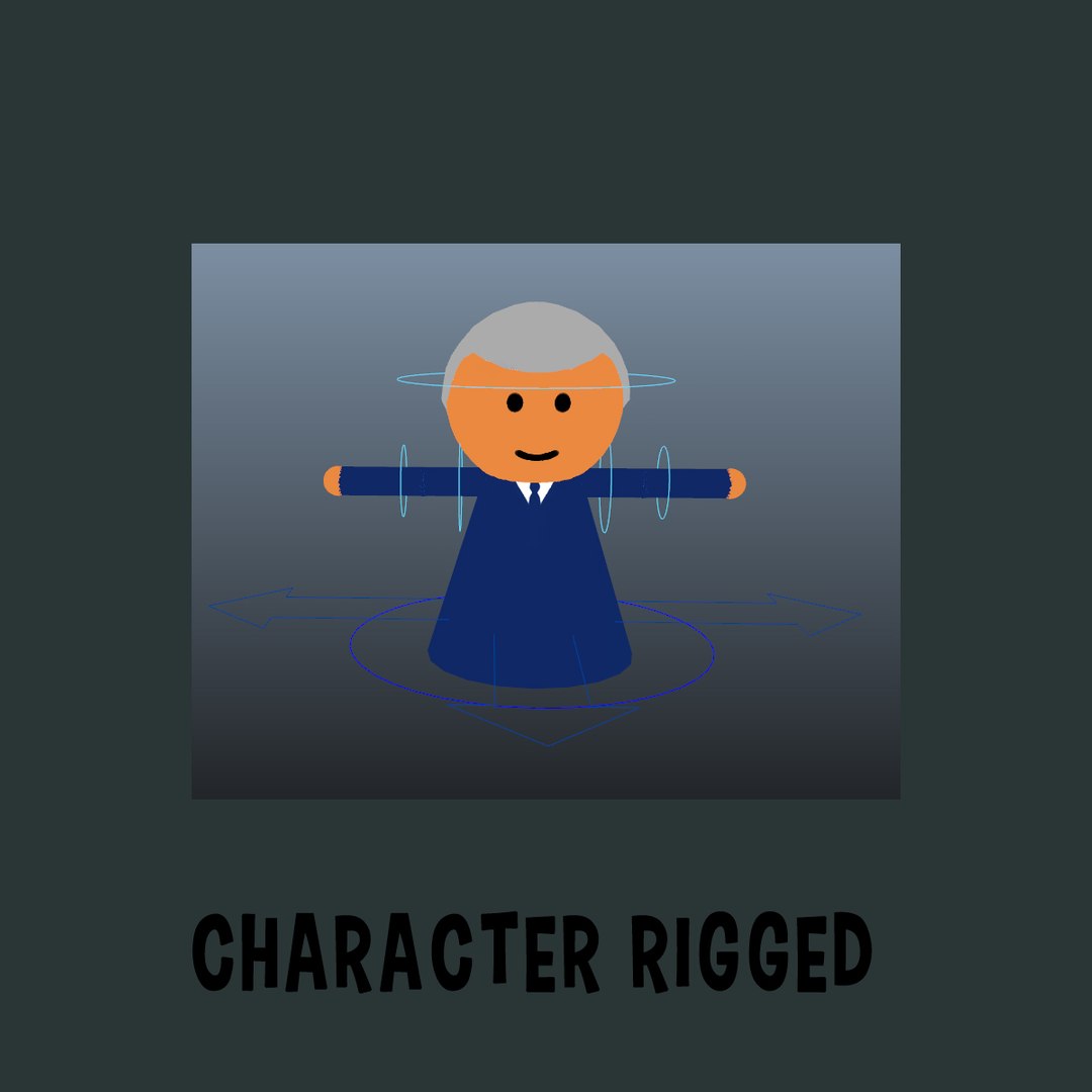 Maya Simple Character Rigged