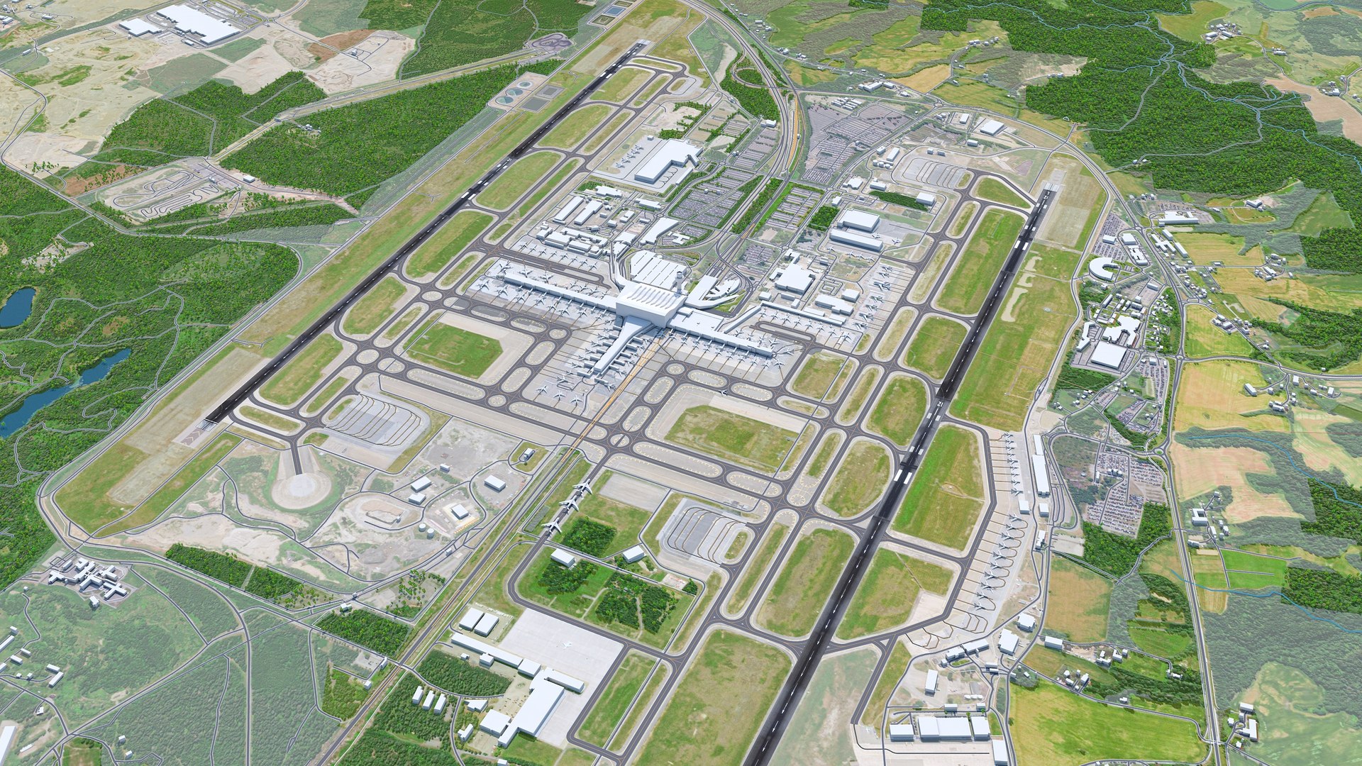 3D Oslo Gardermoen Airport Model - TurboSquid 2005518
