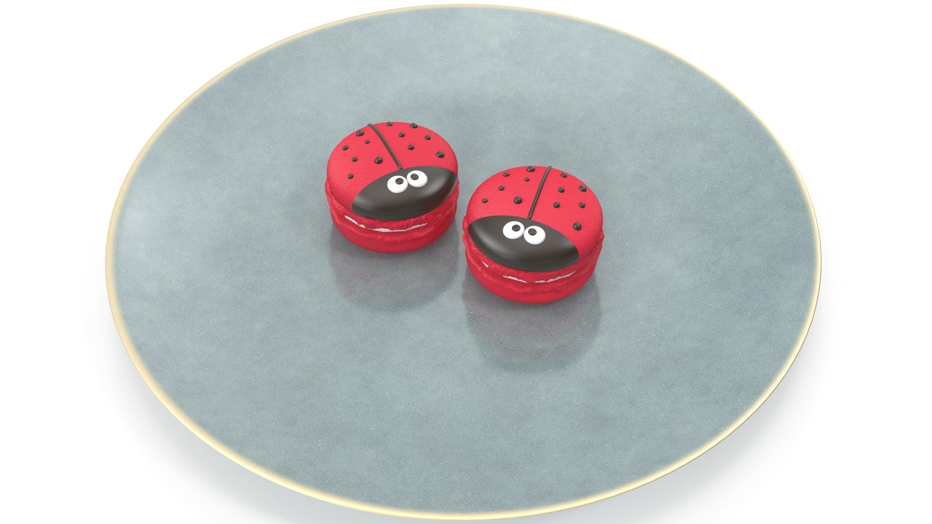 3D Ladybug Macaron - TurboSquid 2065183