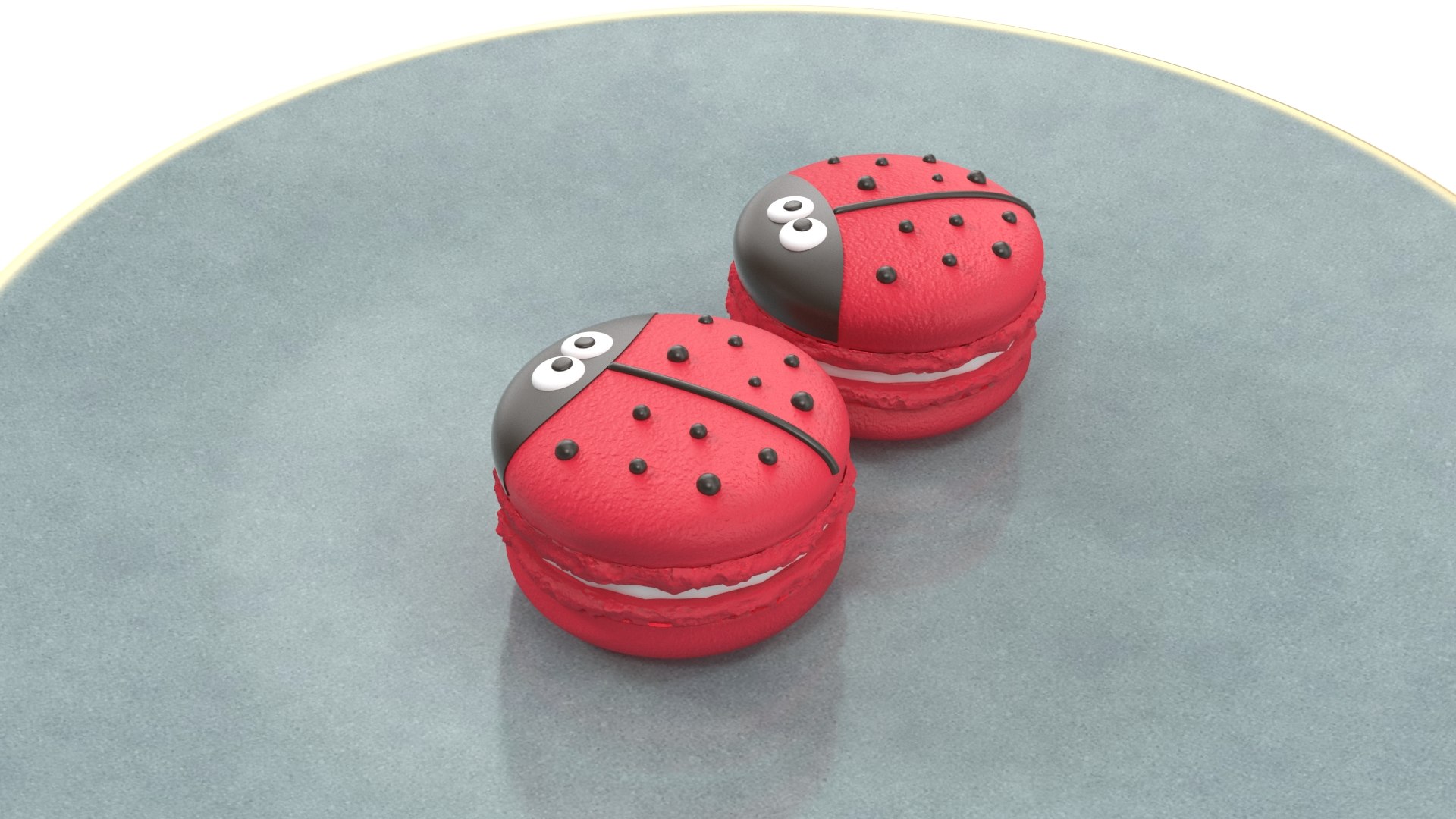3D Ladybug Macaron - TurboSquid 2065183