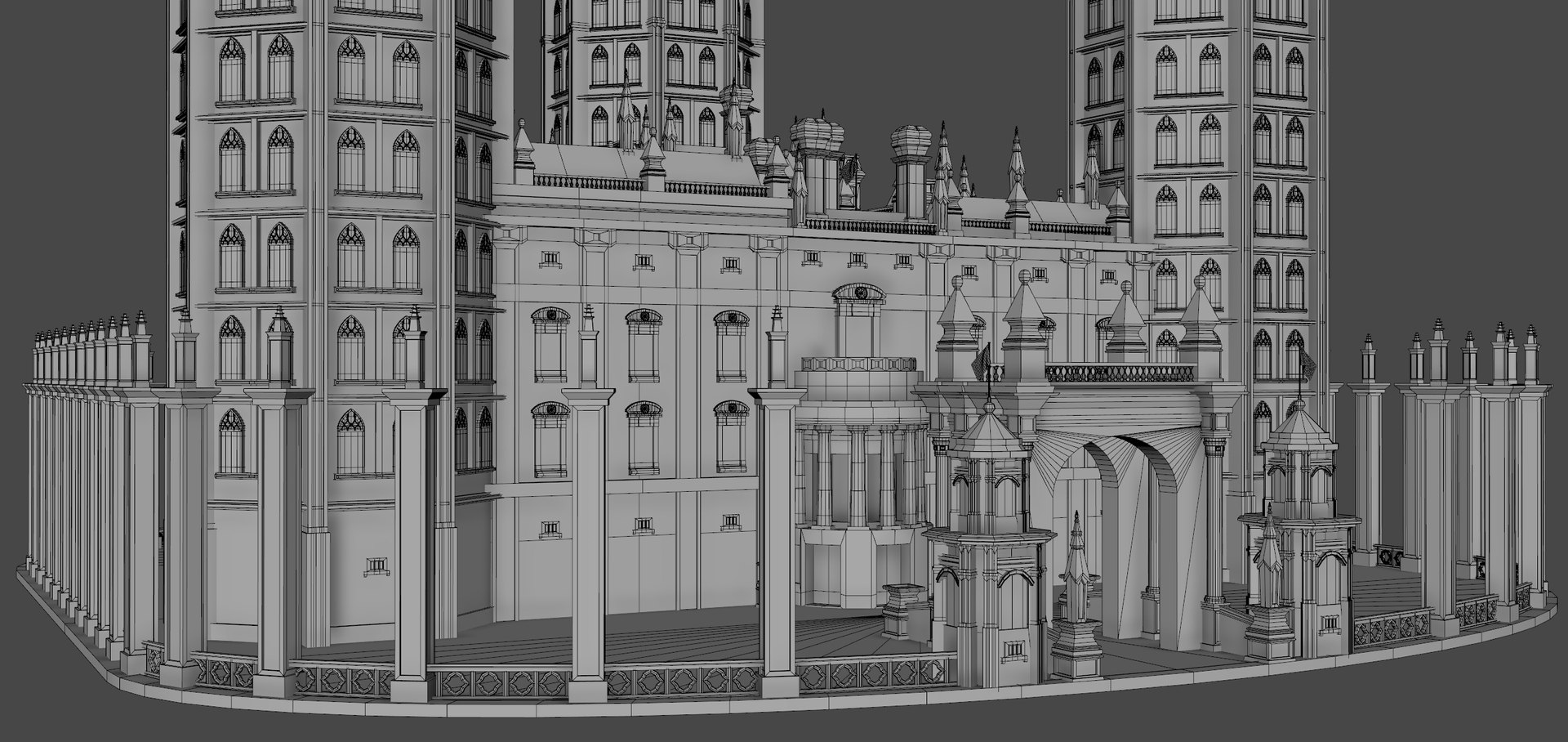 3D Fantasy Castle Towers - TurboSquid 1799573