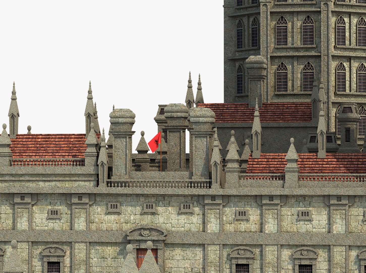 3D Fantasy Castle Towers - TurboSquid 1799573