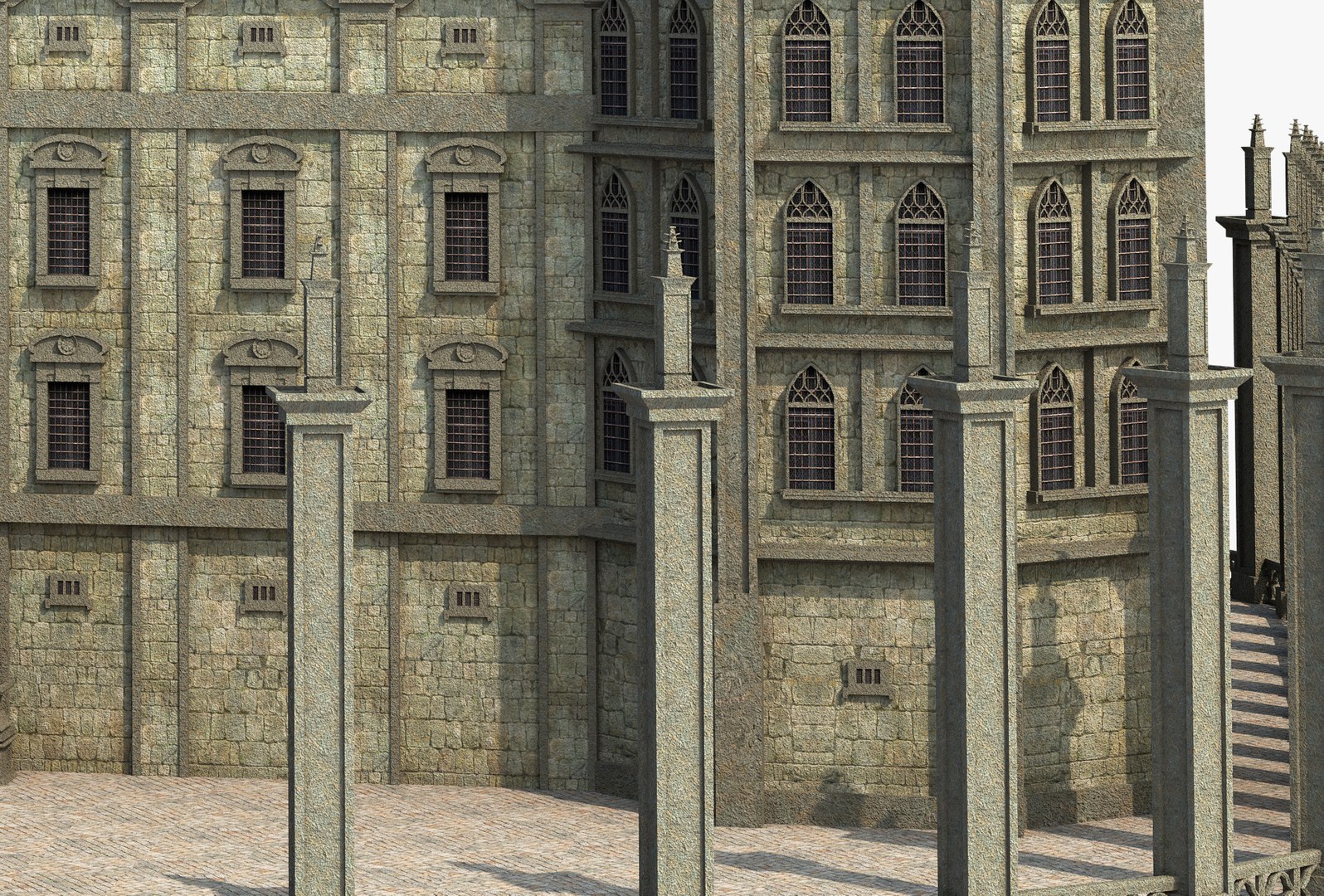 3D Fantasy Castle Towers - TurboSquid 1799573