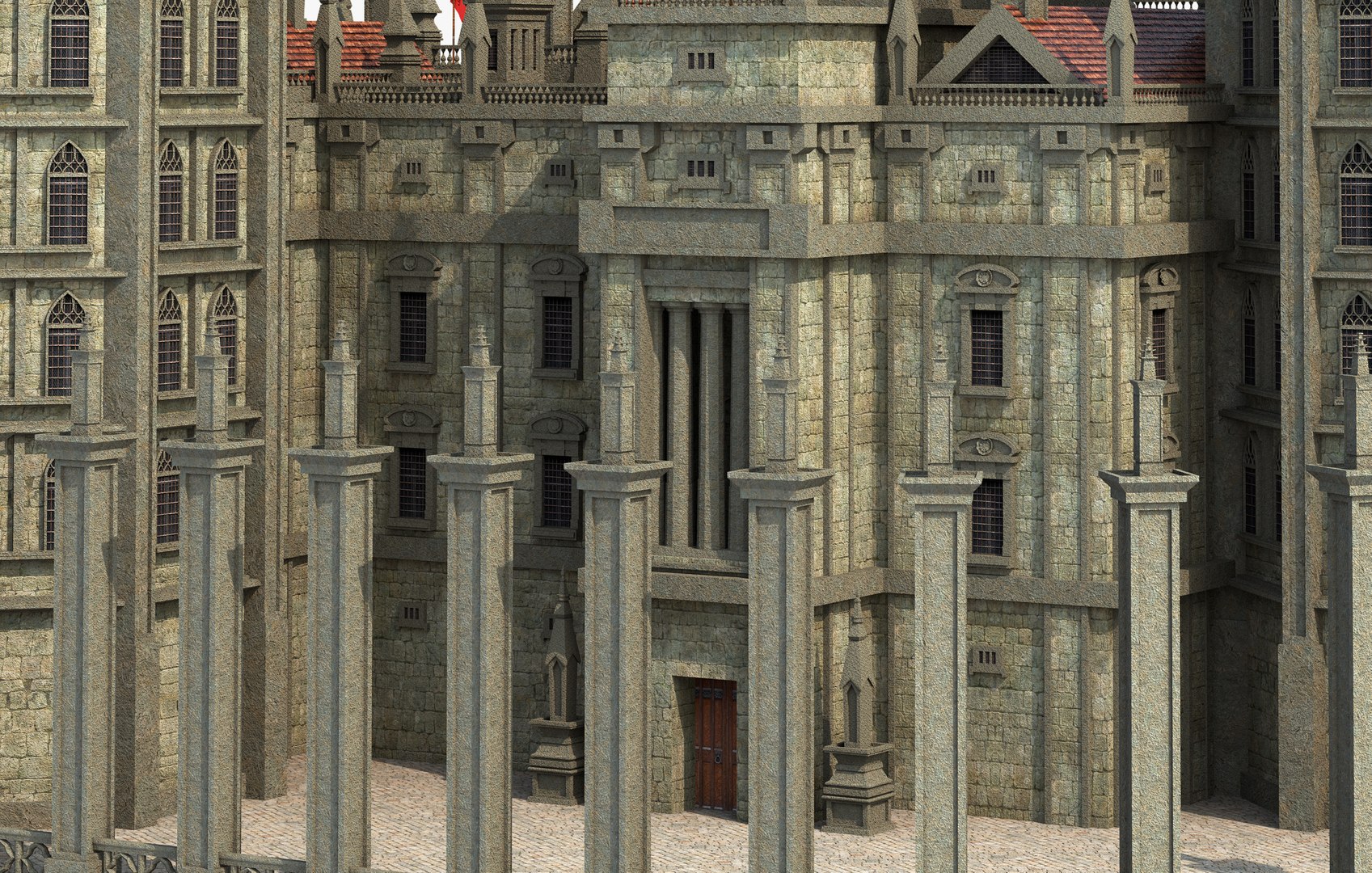 3D Fantasy Castle Towers - TurboSquid 1799573