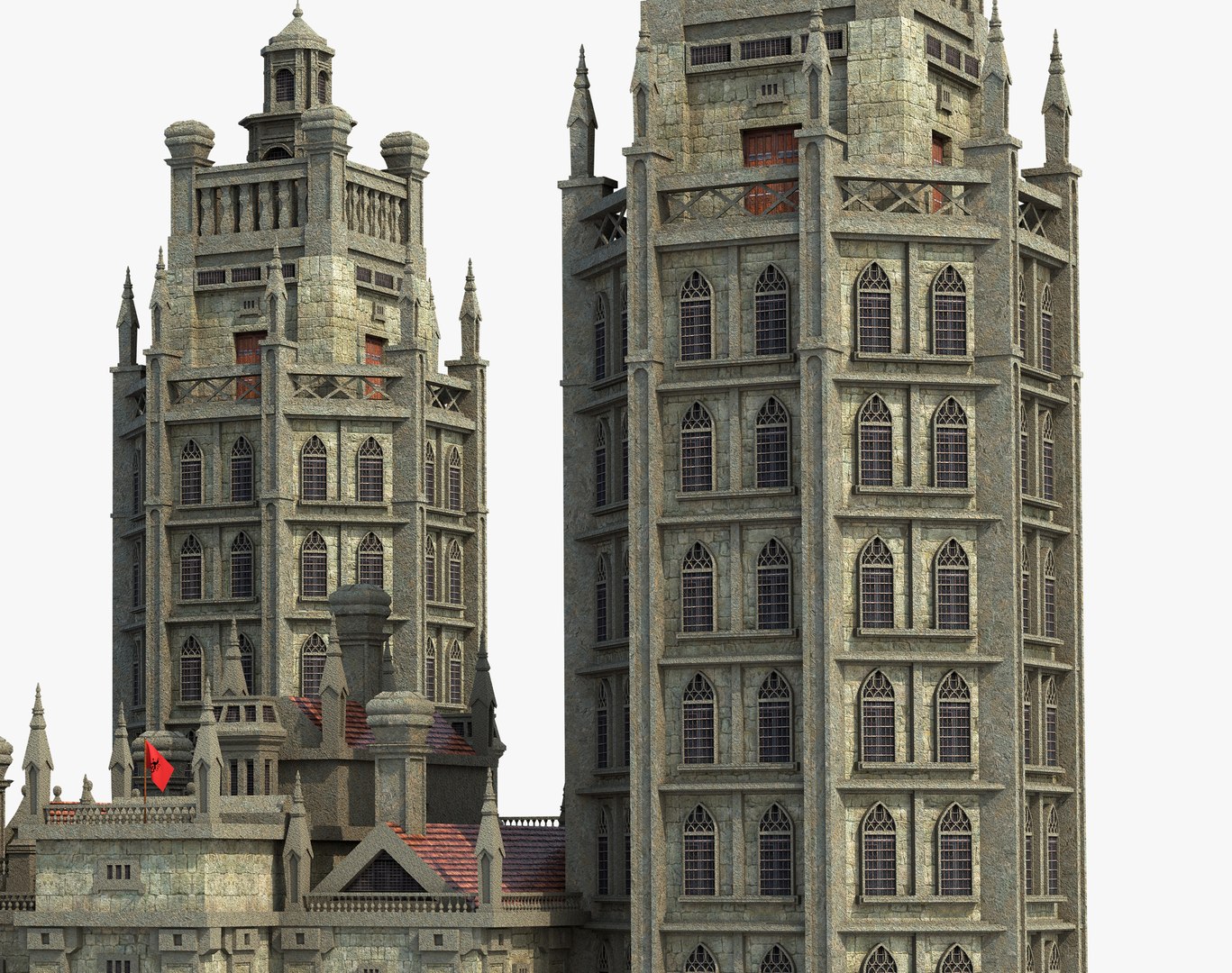 3D Fantasy Castle Towers - TurboSquid 1799573