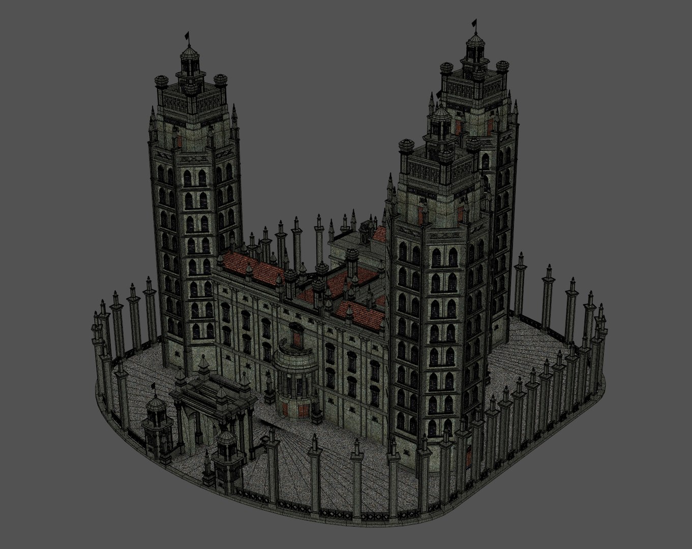 3D Fantasy Castle Towers - TurboSquid 1799573