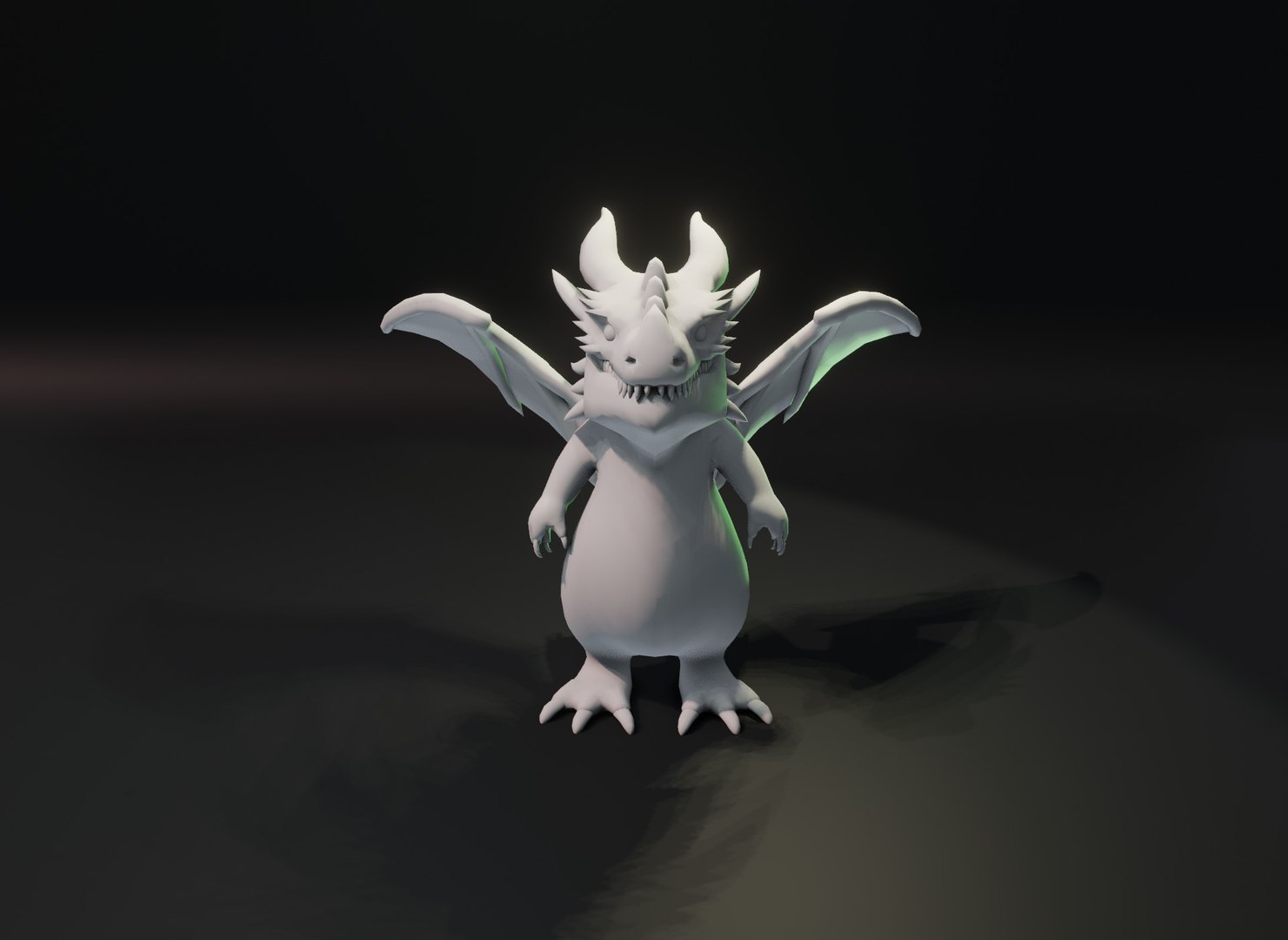 3D Model Cartoon Dragon Animated And Rigged Base Mesh Low-poly 3D Model ...