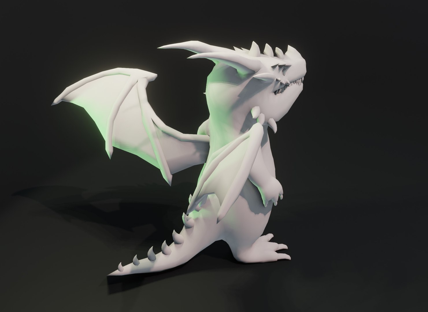 3D Model Cartoon Dragon Animated And Rigged Base Mesh Low-poly 3D Model ...