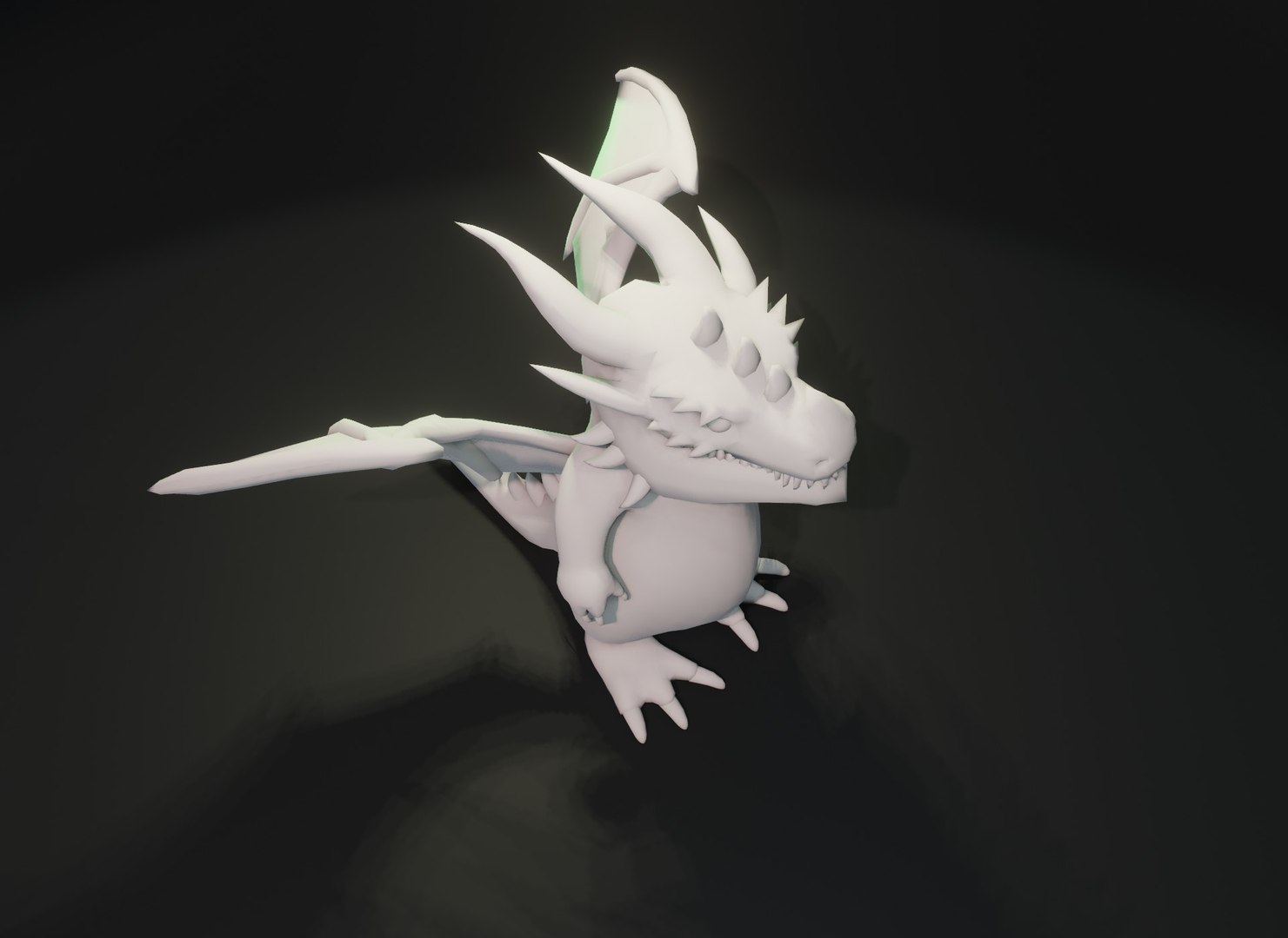 3D Model Cartoon Dragon Animated And Rigged Base Mesh Low-poly 3D Model ...