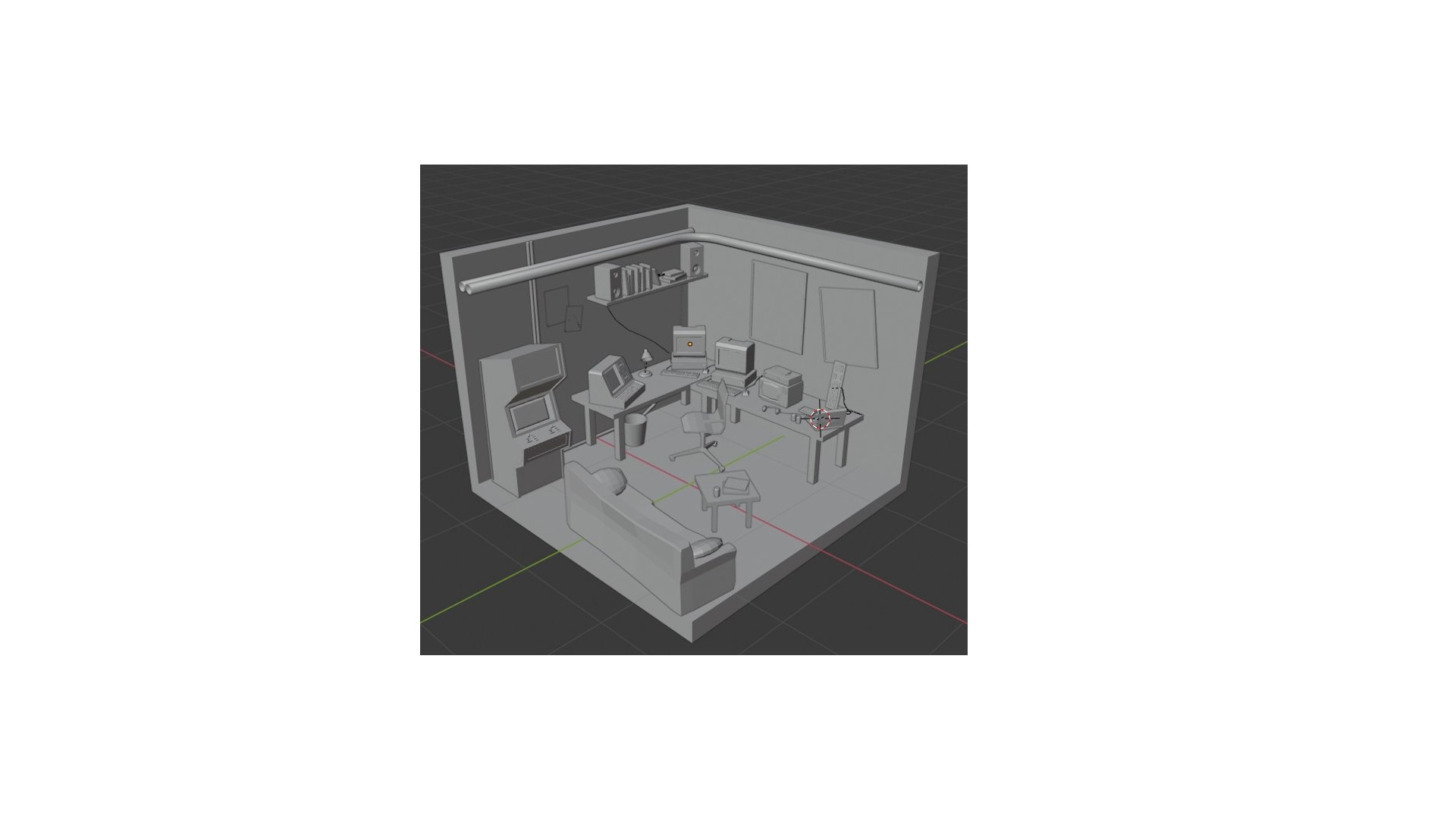 3D Isometric Hacker Room Model - TurboSquid 1665525