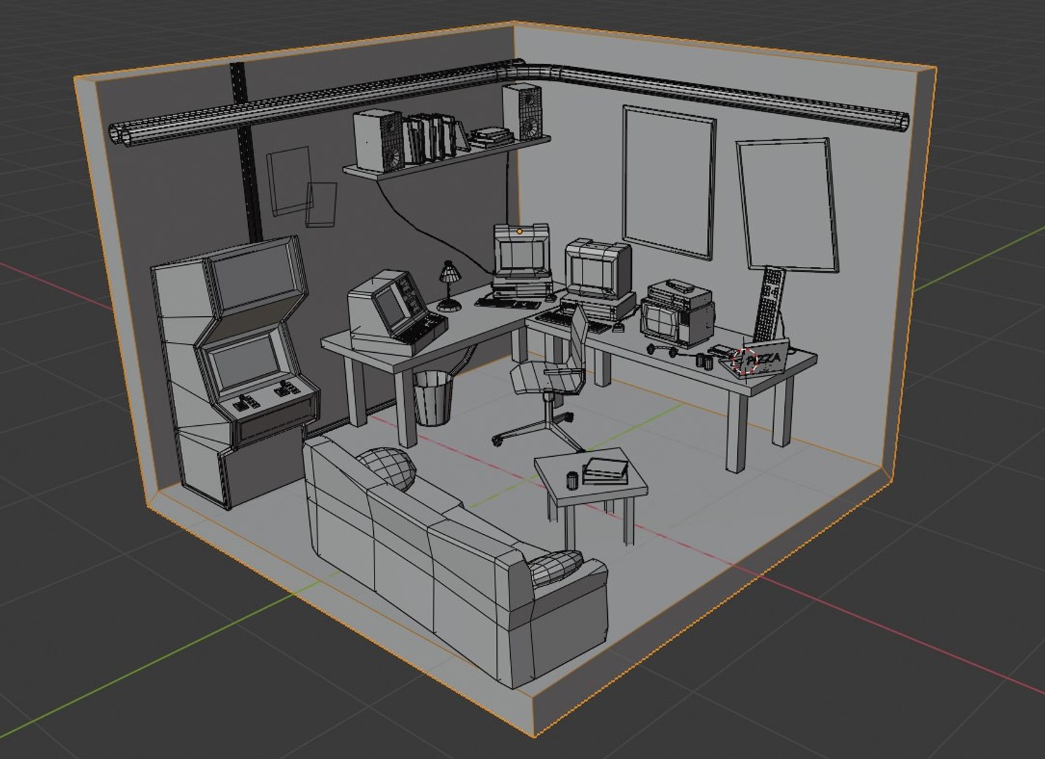 3D Isometric Hacker Room Model - TurboSquid 1665525