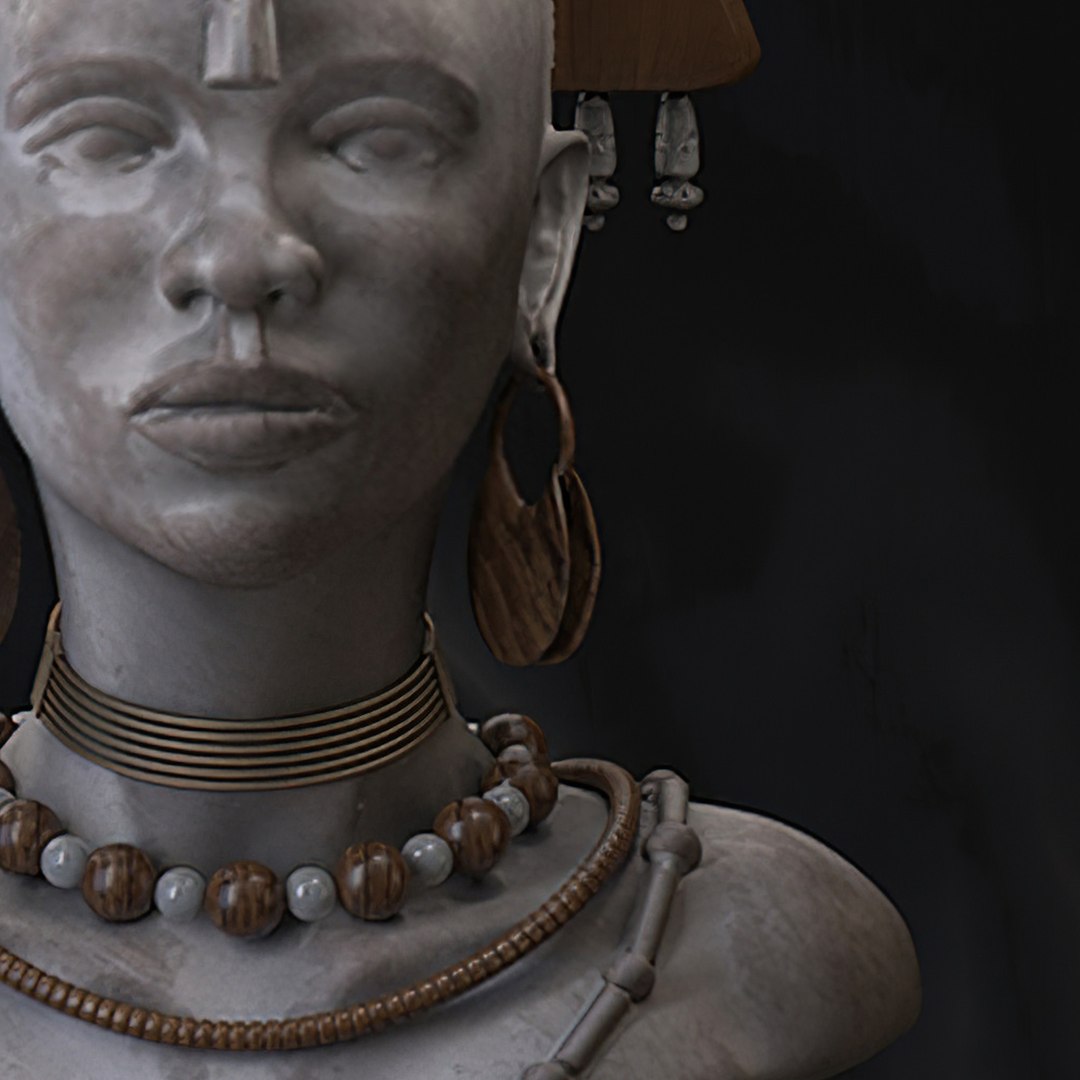 African Statue 3D Model - TurboSquid 2058450