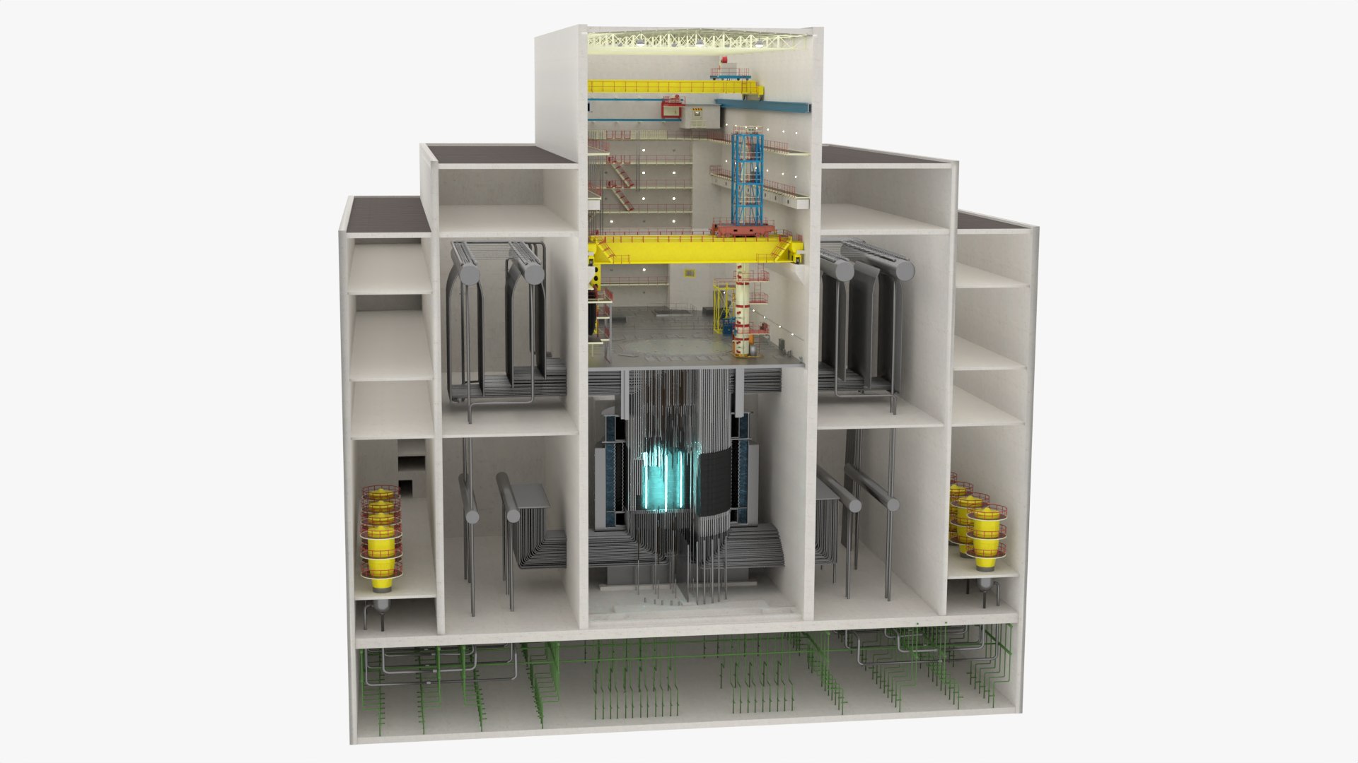 3d Cross Section Reactor Chernobyl Model Turbosquid 2138566