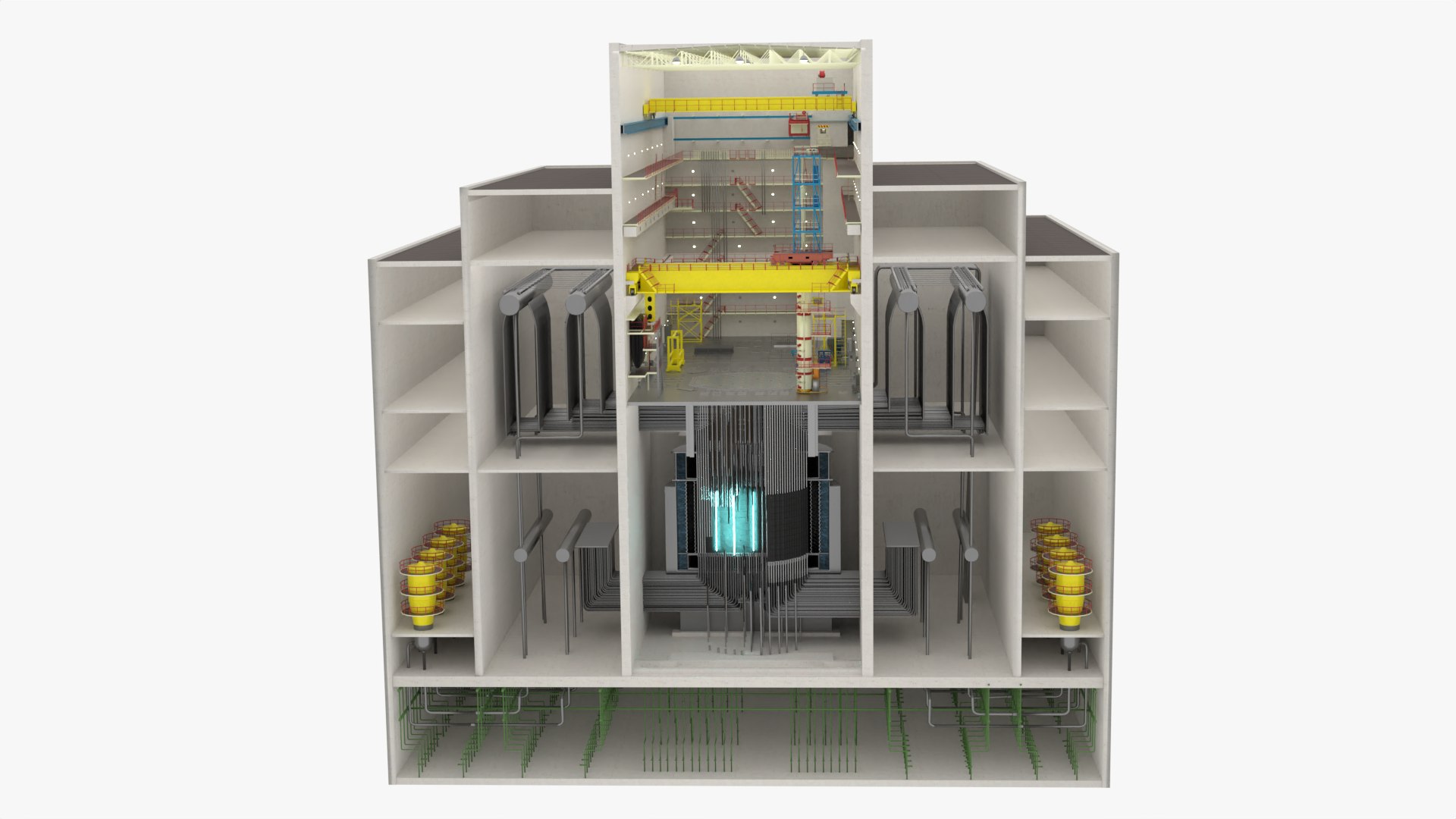 3d Cross Section Reactor Chernobyl Model Turbosquid 2138566