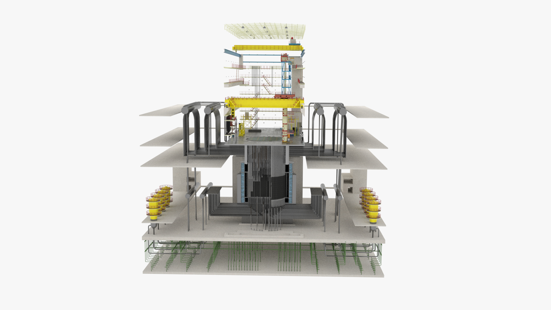 3d Cross Section Reactor Chernobyl Model Turbosquid 2138566
