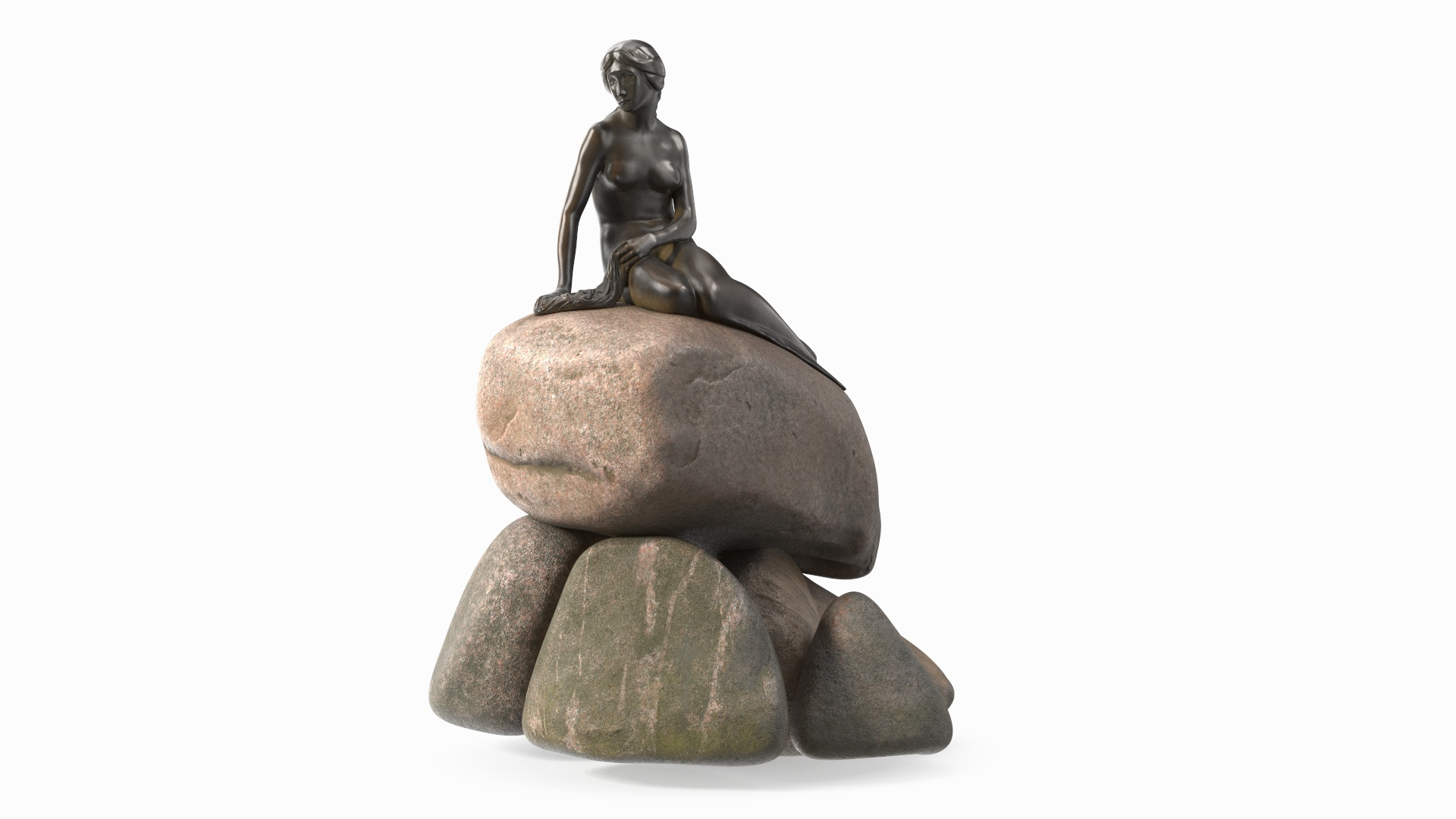 The Little Mermaid Statue Model - TurboSquid 2300140