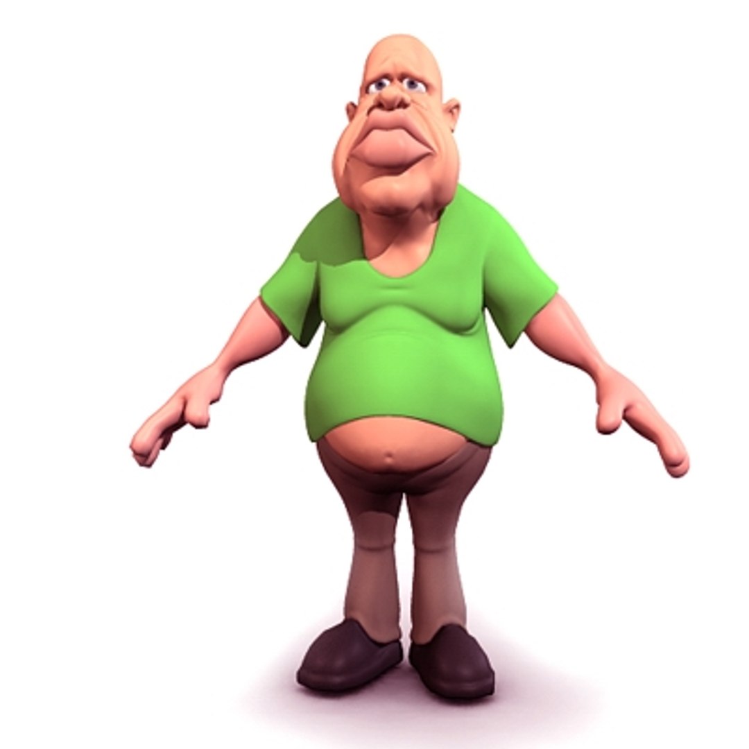 Herbert Cartoon Guy 3d Max