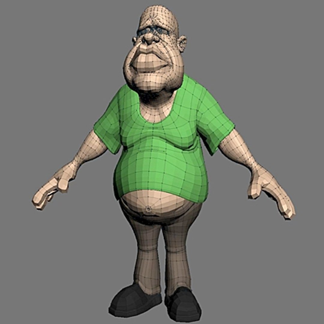 Herbert Cartoon Guy 3d Max
