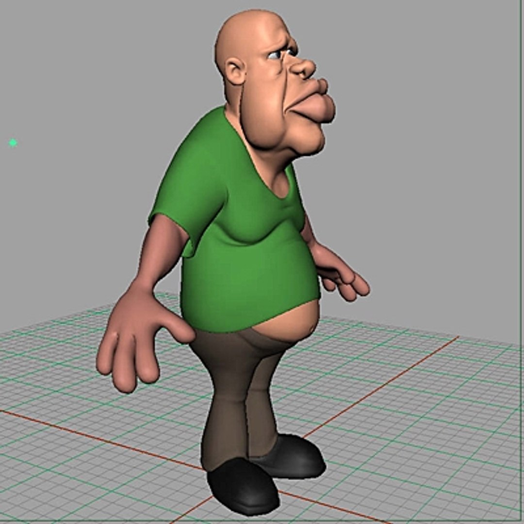 Herbert Cartoon Guy 3d Max