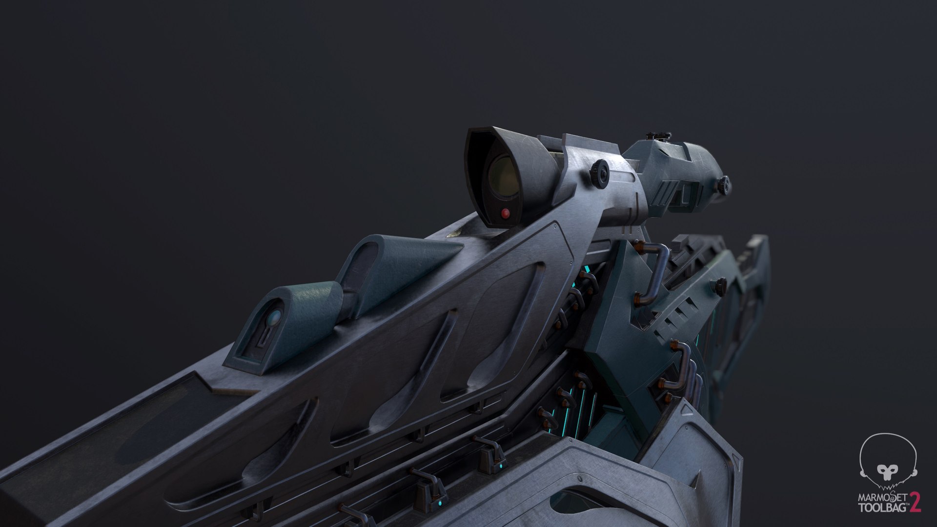 3d Sci-fi Rifle Shark M1