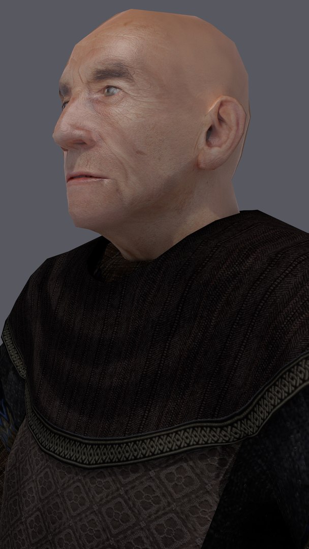 New Medieval Old Man 3d Obj