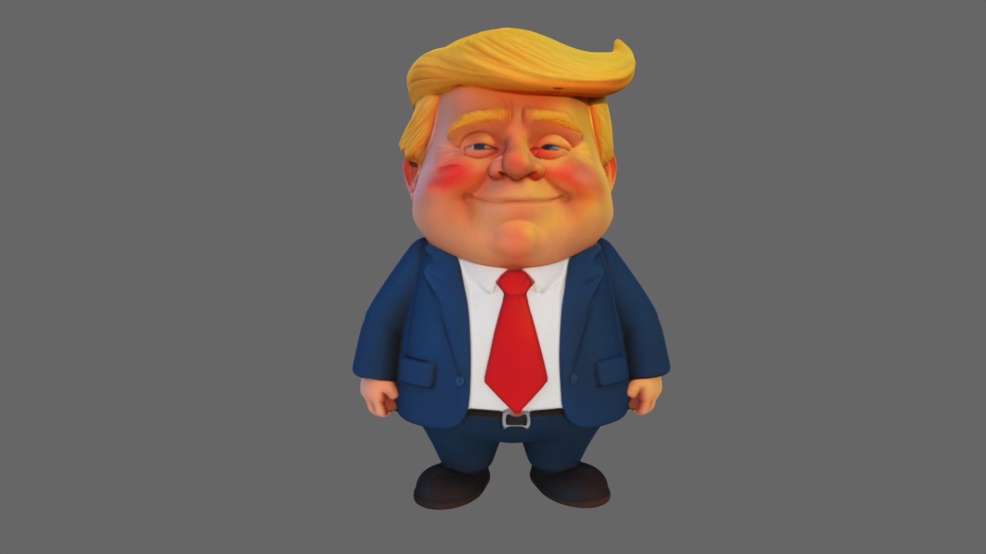 modelo 3d Modelo fbx 3D de impresión estilizada de Donald Trump ...