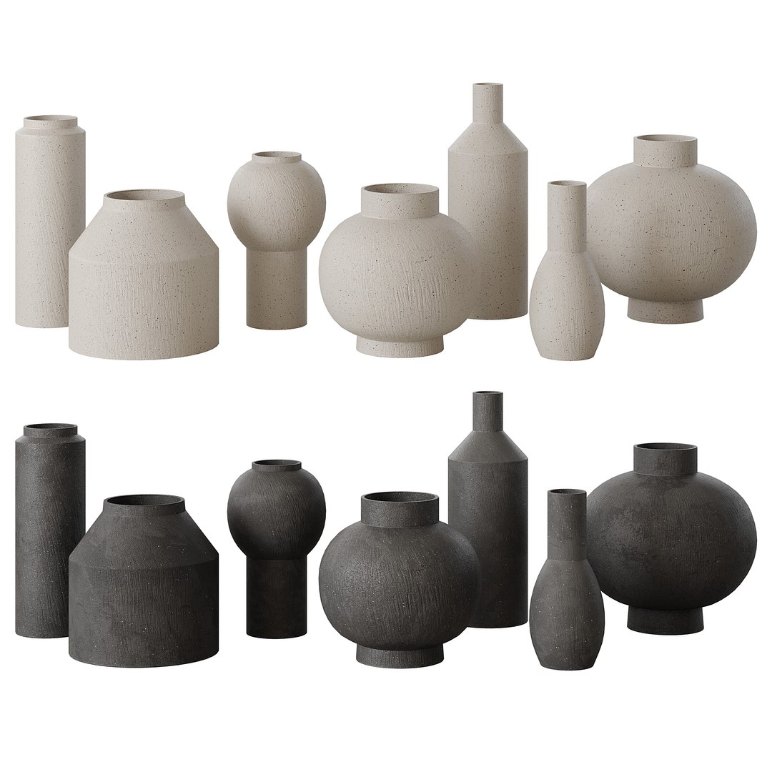 RH Geometric Vases Collection 3D Model - TurboSquid 2302112