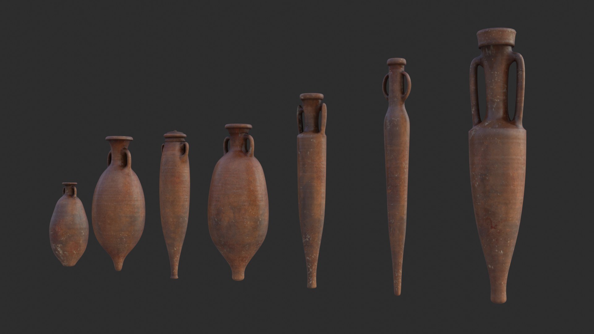 Terracotta Amphora Red 3D Model - TurboSquid 1671253
