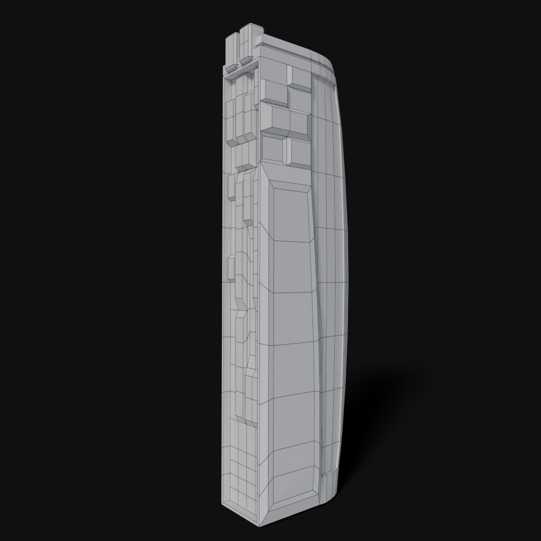 3d model of sci-fi building