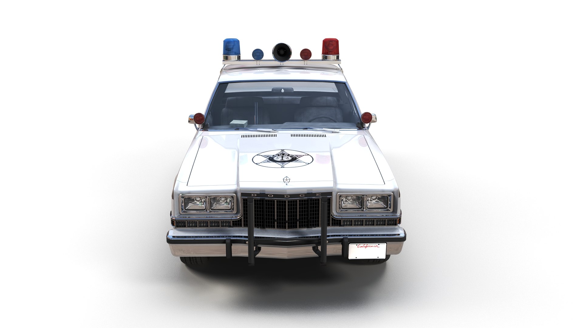 3D Dodge Diplomat Sheriff Car - TurboSquid 2273217