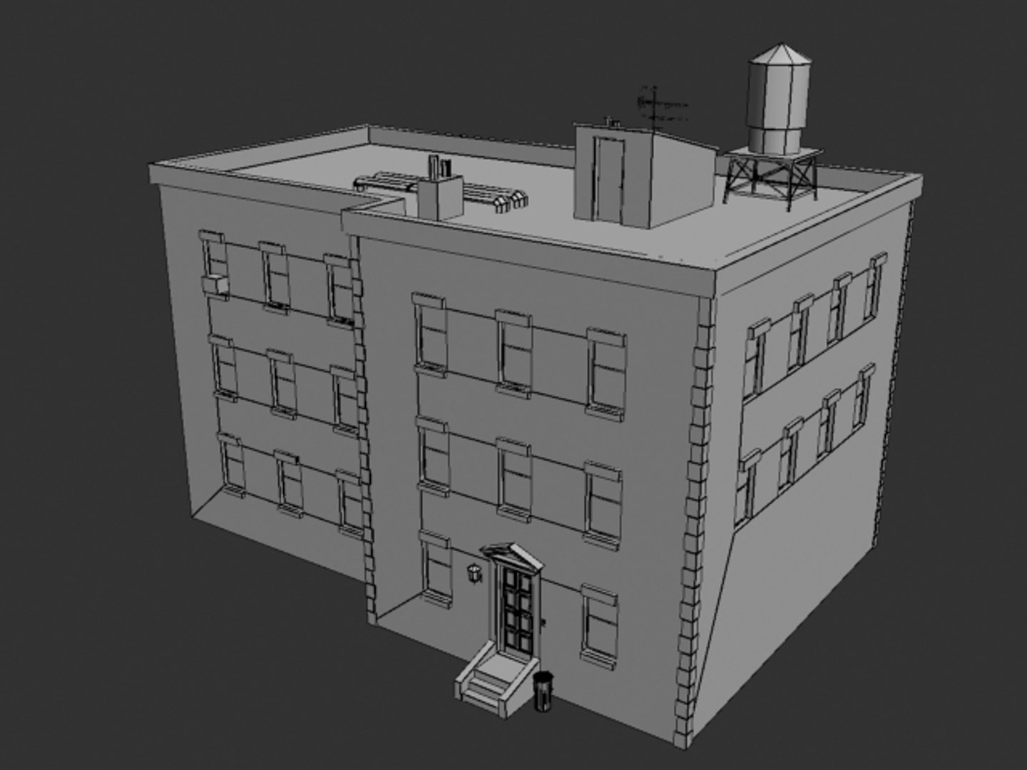 Downtown Building 3d Model