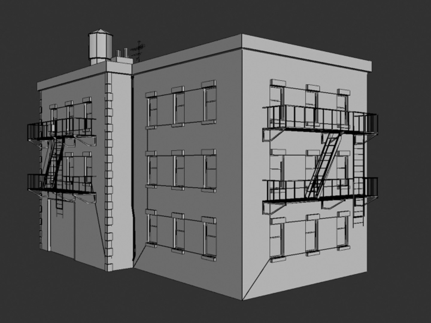 Downtown Building 3d Model