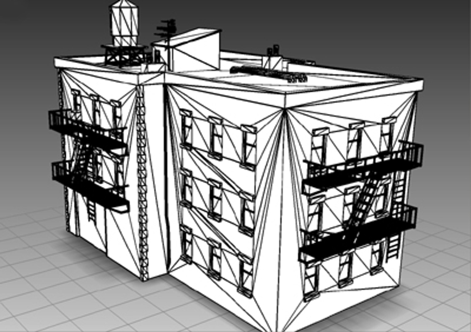 Downtown Building 3d Model
