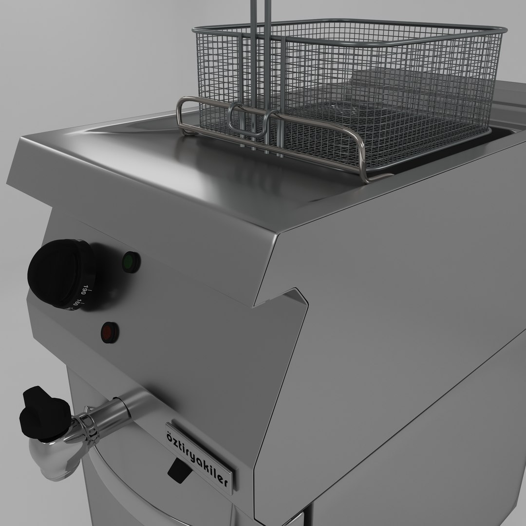 Fryer Modeled Commercial Kitchen 3D - TurboSquid 1709469