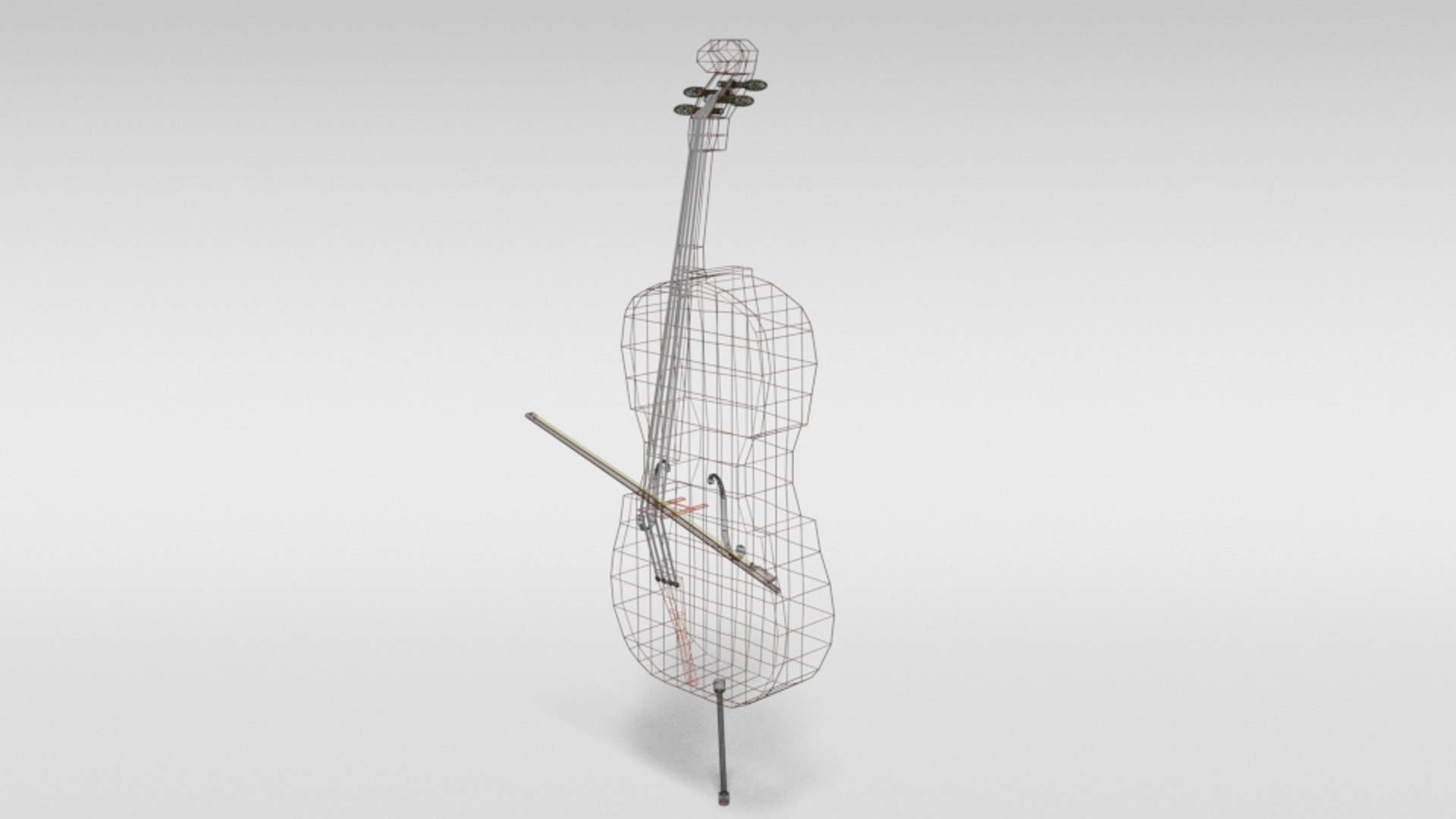 3D Cello Modeled Bow Model - TurboSquid 1507605