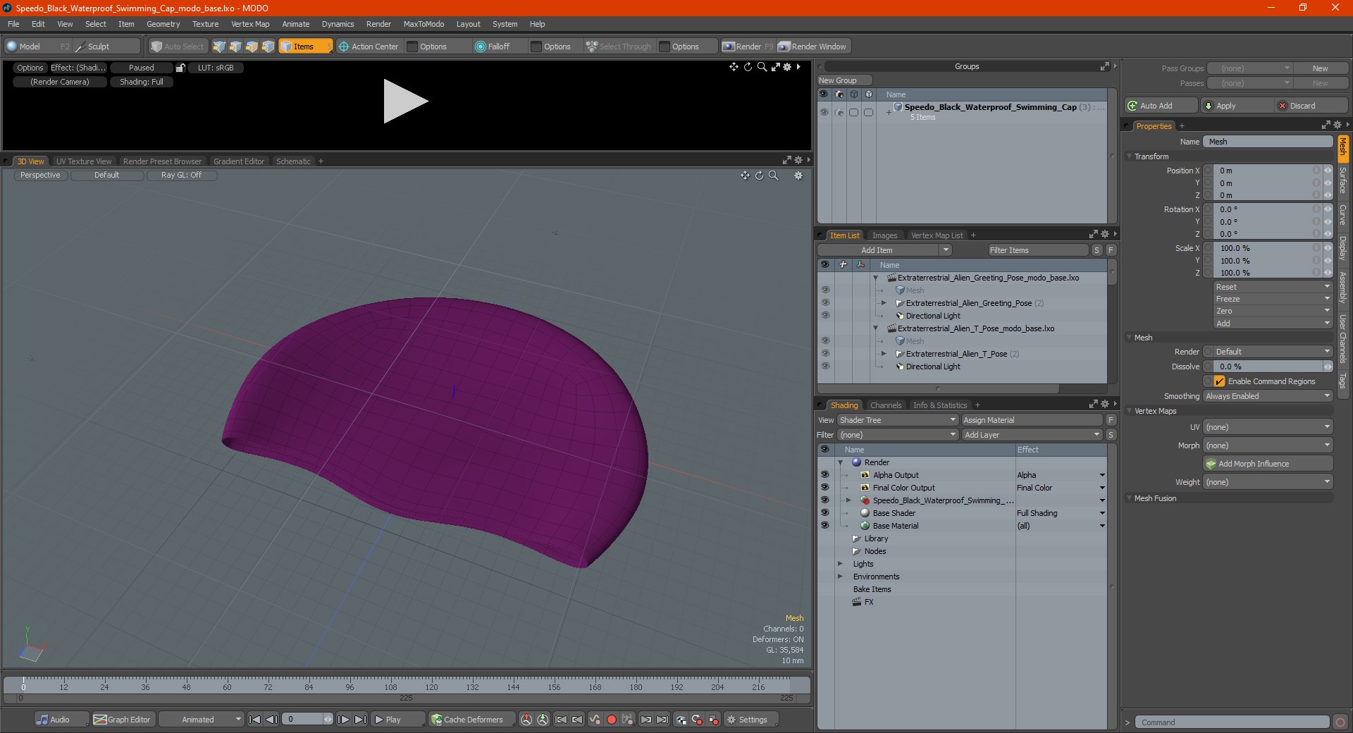 3D Speedo Black Waterproof Swimming - TurboSquid 1630856