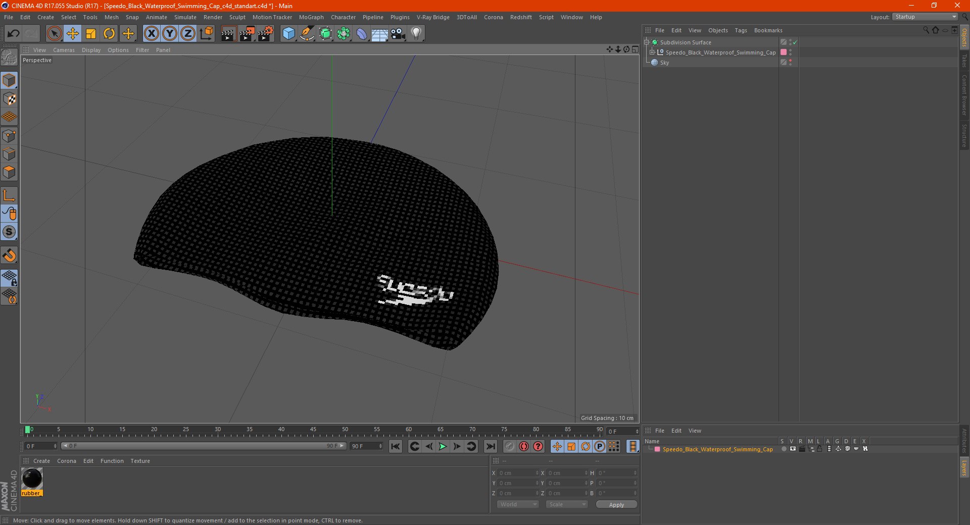 3D Speedo Black Waterproof Swimming - TurboSquid 1630856