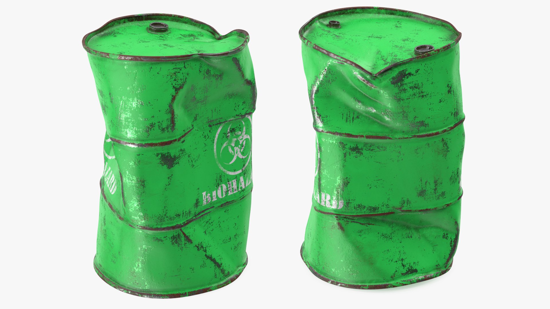 3D damaged biohazard toxic waste - TurboSquid 1699774