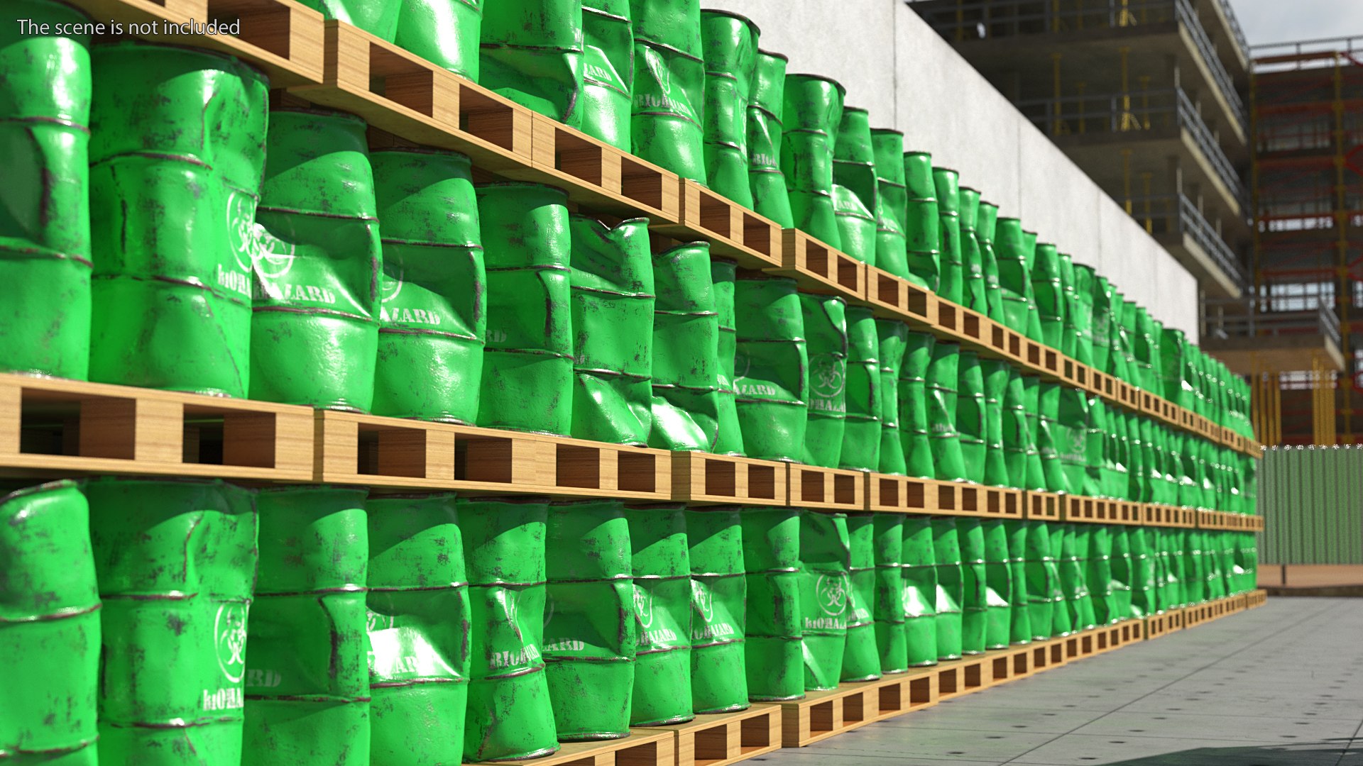 3D damaged biohazard toxic waste - TurboSquid 1699774