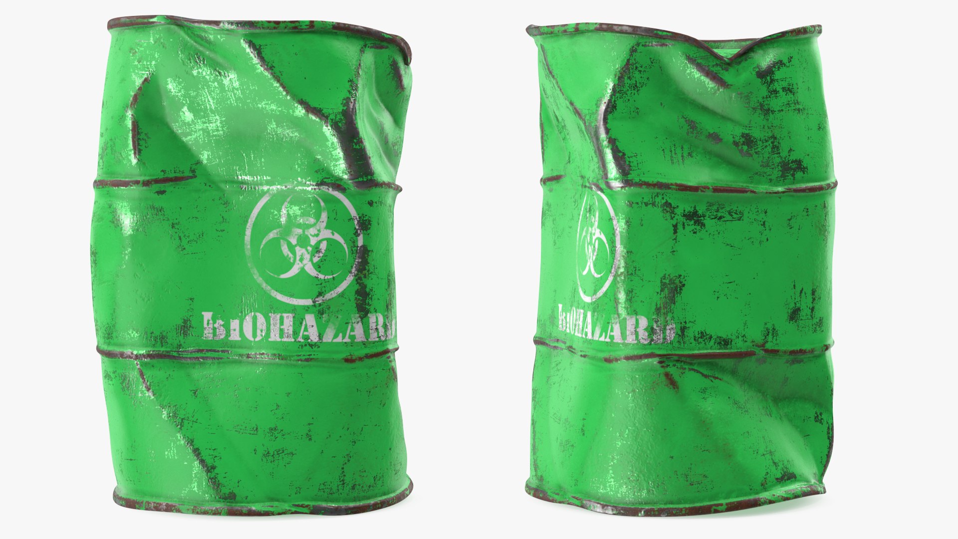 3D damaged biohazard toxic waste - TurboSquid 1699774