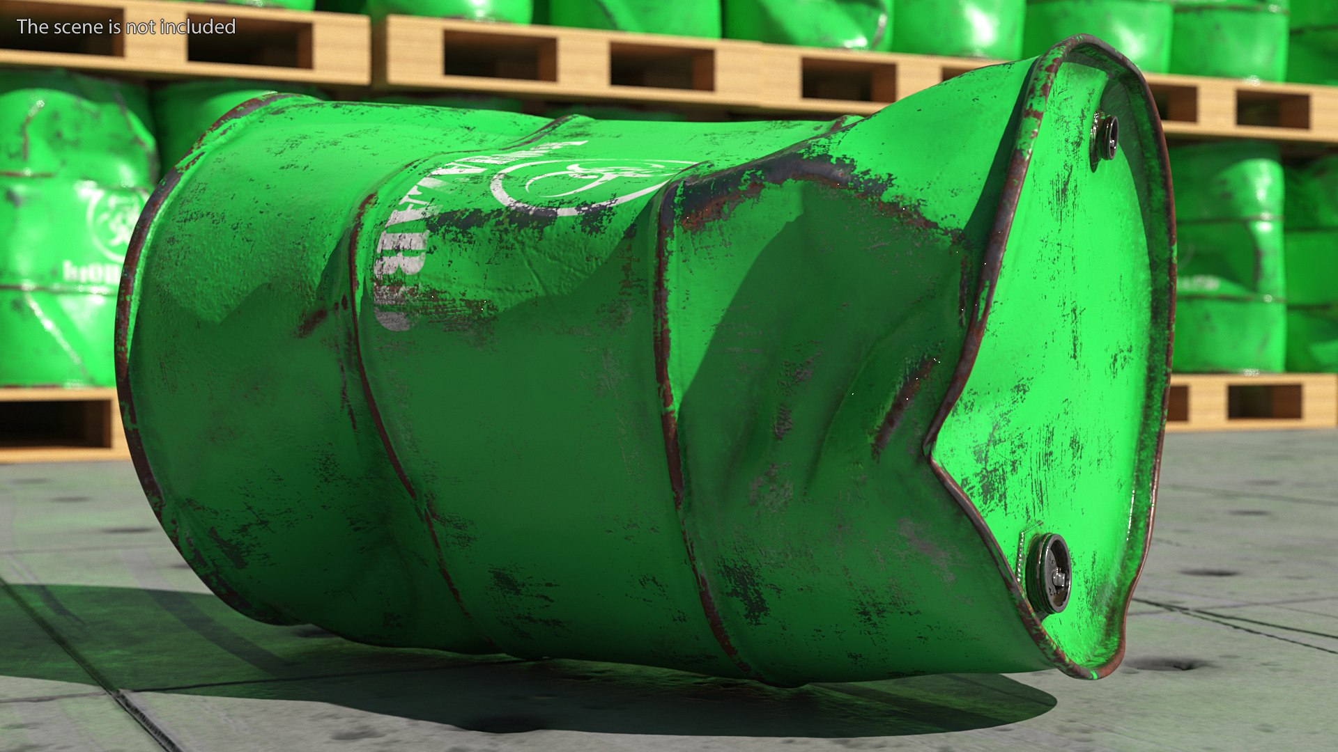 3D damaged biohazard toxic waste - TurboSquid 1699774