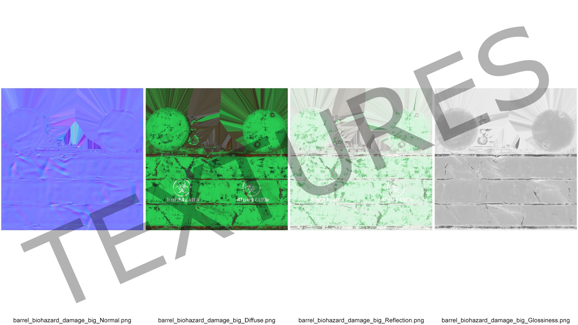 3D damaged biohazard toxic waste - TurboSquid 1699774
