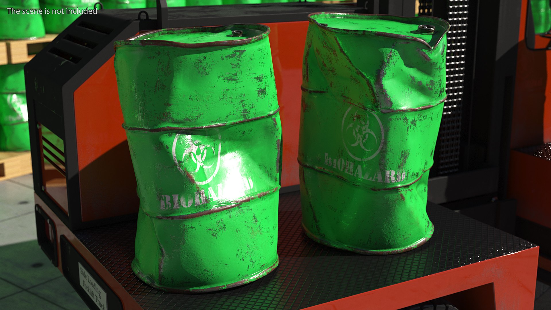 3D damaged biohazard toxic waste - TurboSquid 1699774