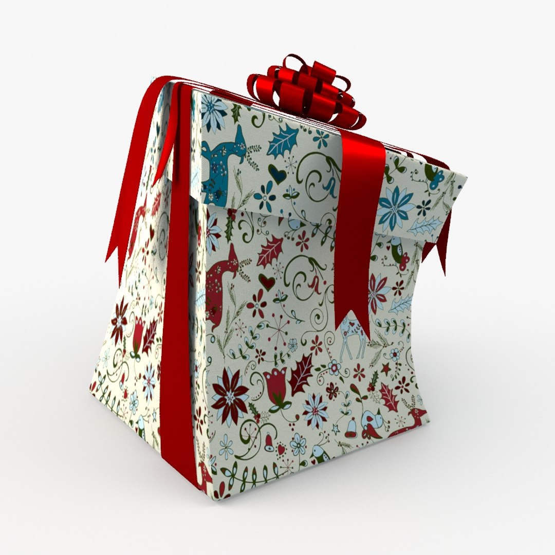 3d model christmas gift present box