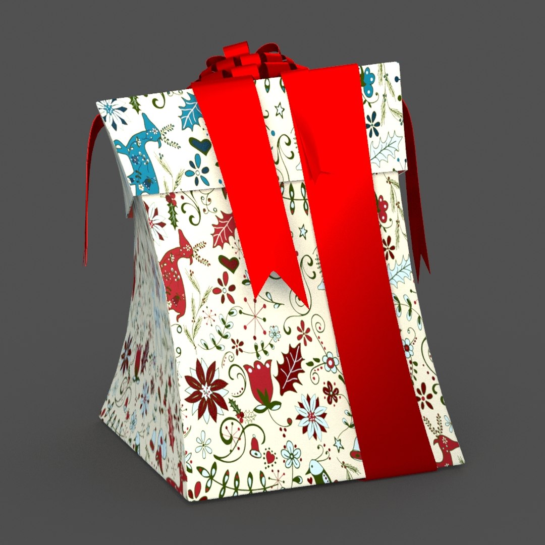 3d model christmas gift present box