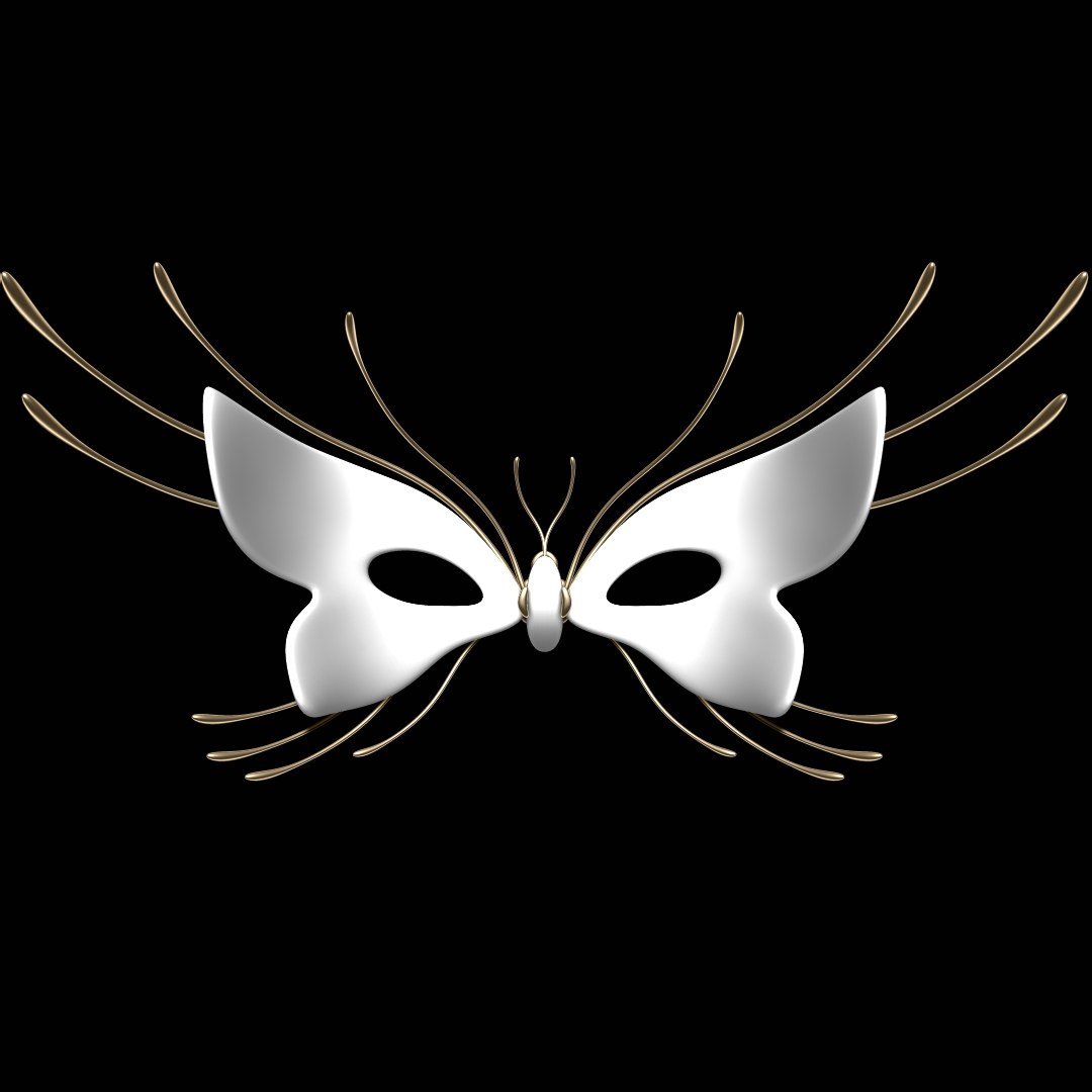 Butterfly Mask Model - TurboSquid 1296971