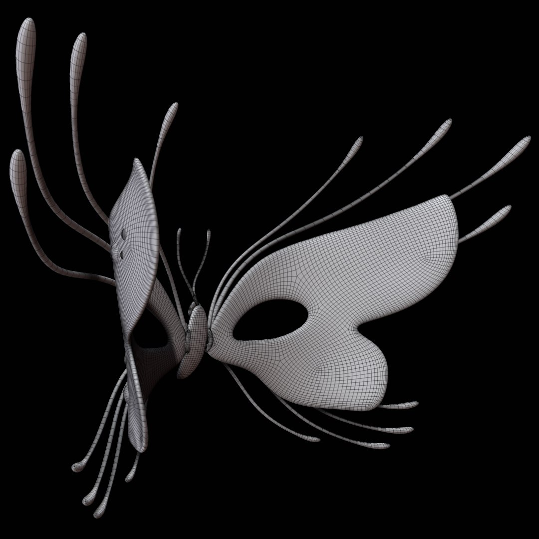 Butterfly Mask Model - TurboSquid 1296971